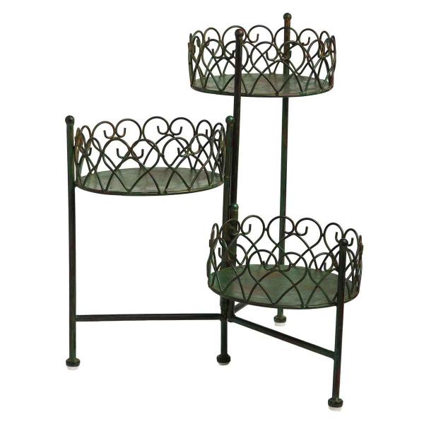 サイズ/約幅43.5×奥行43.5×高さ51.5cm重量/約2.1kg内容量/1個材質/鉄生産国/中国製●造形美が美しいフラワースタンドです。●錆び風の加工を施してアンティーク調に仕上げています。●ナチュラルな風合いが花や植物の美しさを引き...