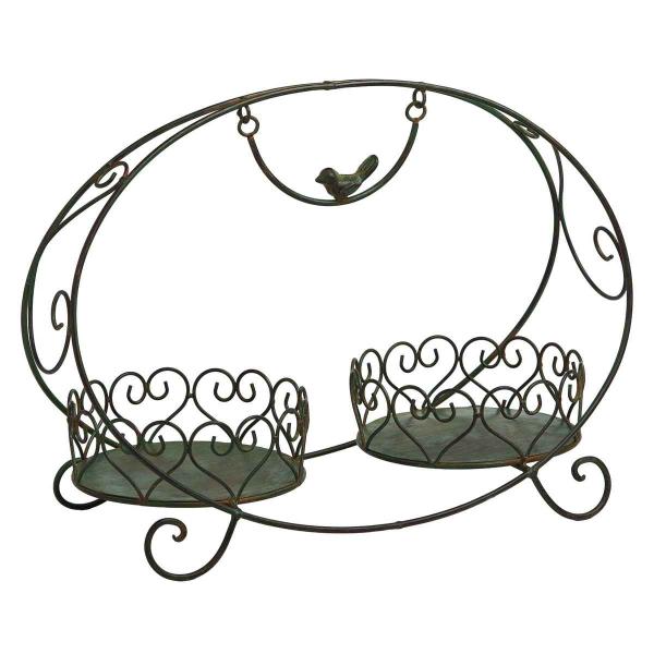 サイズ/約幅48.5×奥行21.5×高さ34.5cm重量/約1.3kg内容量/1個材質/鉄生産国/中国製●造形美が美しいフラワースタンドです。●錆び風の加工を施してアンティーク調に仕上げています。●ナチュラルな風合いが花や植物の美しさを引き...