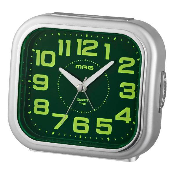 サイズ/約幅11.3×奥行7.3×高さ10cm重量/約170g内容量/1個材質/プラスチック生産国/中国製電源/単3形アルカリ乾電池×1（別売）●時刻が見やすい集光文字盤の時計です。●電子音アラーム・スヌーズ付きです。●カチカチならない静か...