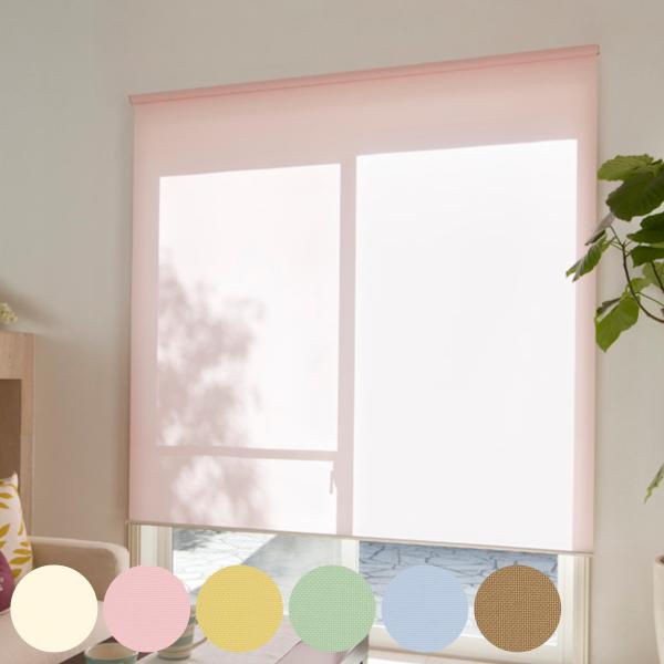 サイズ/約幅135×高さ220cm内容量/スクリーン1枚付属品：取付金具一式材質/生地：ポリエステル100％種類/アイボリー、ピンク、イエロー、グリーン、ブルー、ブラウン生産国/日本製洗濯/不可乾燥機/使用不可屋内・屋外/屋内用●掃き出し窓...