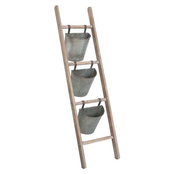 サイズ/約幅31×奥行15×高さ121cm重量/約2.1kg内容量/1個材質/木、鉄生産国/中国製●ラダーラックタイプのフラワースタンドです。●壁に立てかけるだけで立体的なディスプレイが完成します。●ポットに季節の草花を植えてアレンジを楽し...