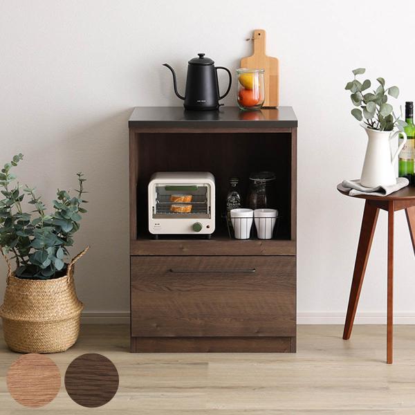 サイズ/約幅60×奥行44×高さ85cm重量/約23kg内容量/1台材質/天板：特殊鋼板本体：プリント紙化粧繊維板取っ手：スチール種類/ナチュラル、ウォールナット生産国/日本製引き出し段数/1段耐荷重/引出し：8kg組立状態/完成品（一部取...