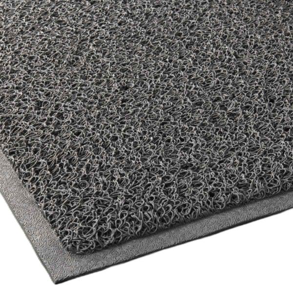 サイズ/約横90×縦150cm厚さ：約1.4cm重量/約6.8kg内容量/1枚材質/PVC（ポリ塩化ビニル）カラー/グレー●屋外で使用できる業務用の玄関マット 90×150cmです。●丈夫なPVC製のループコイルが靴底の汚れをこすり落としま...