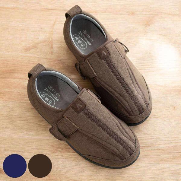 サイズ/S〜5L材質/表素材：ポリエステル100％内素材：ポリエステル100％（メッシュ）底材：EVA樹脂カラー/ブラウン、ネイビー洗濯/手洗いのみ可能屋内・屋外/内外兼用●トゥボックスが高く、つま先にゆとりを持たせた構造のシューズです。●...