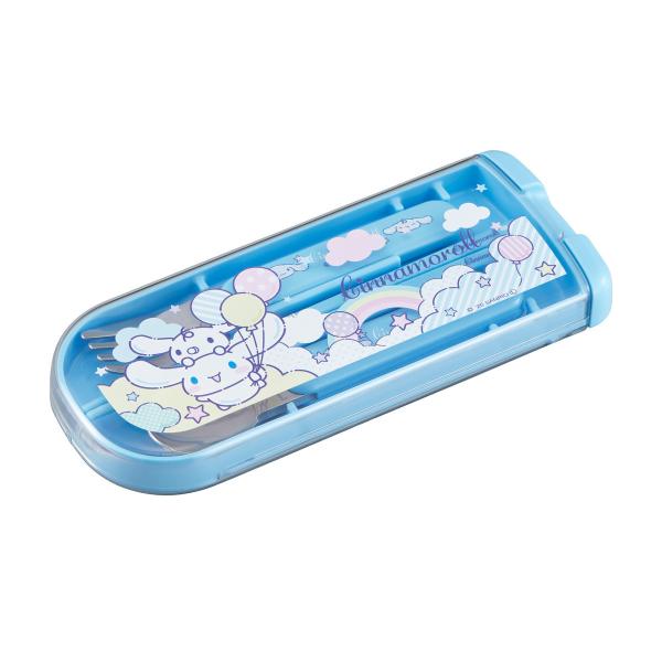 サイズ/約幅18.7×奥行7.7×高さ1.8cm内容量/1個（箸、スプーン、フォーク、箸箱）材質/本体：ポリプロピレンフタ・安全箸:AS樹脂スプーン・フォーク・ハンドル:ABS樹脂生産国/日本製食器洗い乾燥機/使用可能●ランチタイムに便利な...
