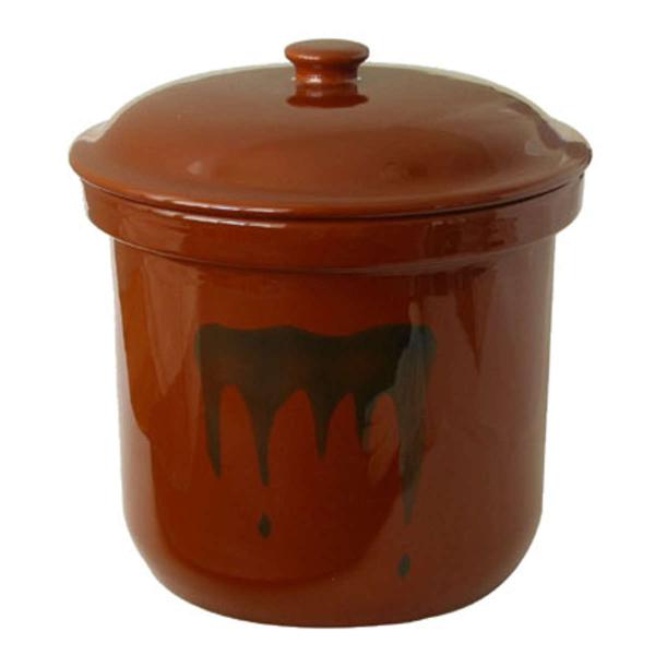 サイズ/約幅18.5×奥行18.5×高さ17cm容量/約1.8L内容量/1個（フタ付き）材質/陶器生産国/中国製食器洗い乾燥機/使用不可●昔ながらのフォルムと色合いが味わい深い切立かめです。●ぬか漬けや味噌作り、梅干作りの容器としてご使用い...