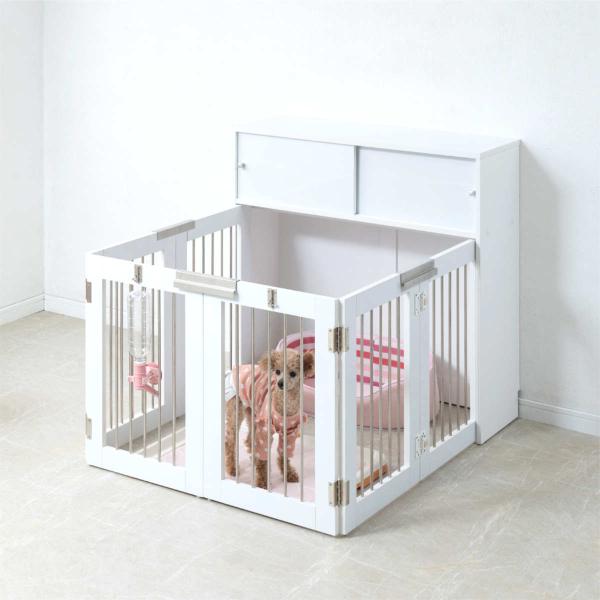 サイズ/約幅90×奥行30×高さ87.5cm重量/約26.4kg内容量/1台付属品：可動棚2枚材質/本体：ハイグロス化粧繊維板ケージパイプ：ステンレス他：強化プリント紙化粧繊維版（樹脂コート加工）アジャスター/付き天板耐荷重/10kg棚板1...