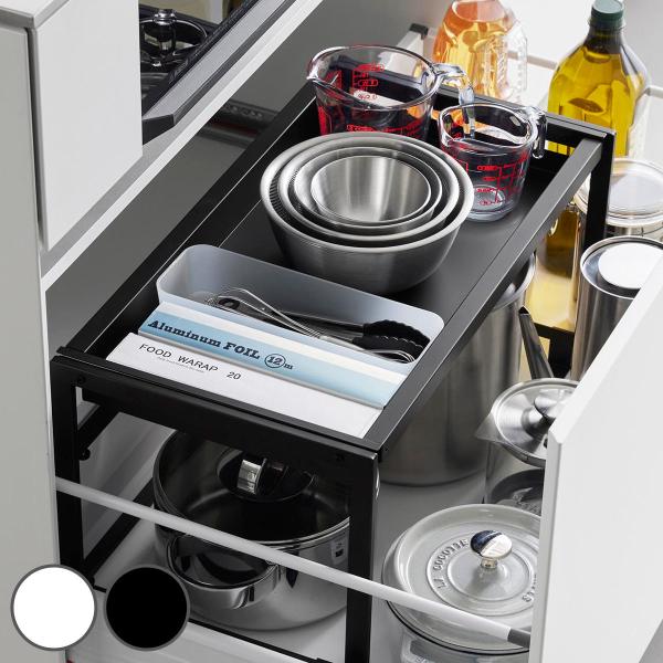 サイズ/約幅58.8〜90×奥行30〜50×高さ29.5cm天板：約幅53.5〜84×奥行26×高さ5cm天板スライド時の開口部：約奥行20cm天板下：約幅56.4〜87.6×奥行28.3×高さ23.5cm重量/約4.95kg内容量/1個付...