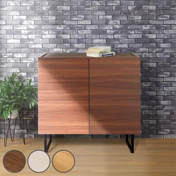 サイズ/約幅79.9×奥行33.3×高さ75cm内容量/1台材質/特殊プリント化粧板種類/ウォールナット、ホワイトウッド、ナチュラル生産国/日本製棚板1枚あたり耐荷重/5kg組立状態/完成品●収納力と使いやすさを両立させたサイドボード（幅7...