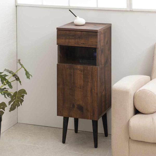 サイズ/約幅30.5×奥行30×高さ80.5cm重量/約10kg内容量/1台付属品：可動棚板1枚材質/本体：強化プリント紙化粧繊維板脚部：天然木ラバーウッド(水性塗装)強化ガラス生産国/中国製天板耐荷重/10kg棚板1枚あたり耐荷重/5kg...