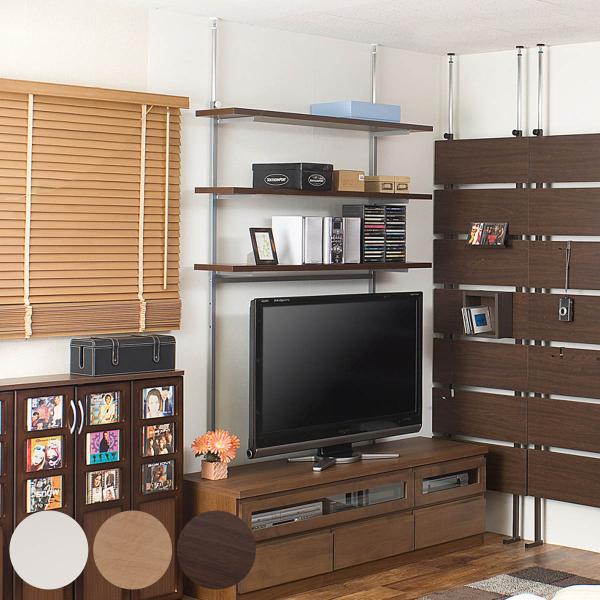 サイズ/約幅120×奥行30×高さ210〜265cm重量/約14kg内容量/1台材質/フレーム：スチール（エポキシ樹脂粉体塗装）棚板：プリント紙化粧繊維板種類/ホワイト、ナチュラル、ダークブラウン生産国/日本製棚板1枚あたり耐荷重/5kg組...