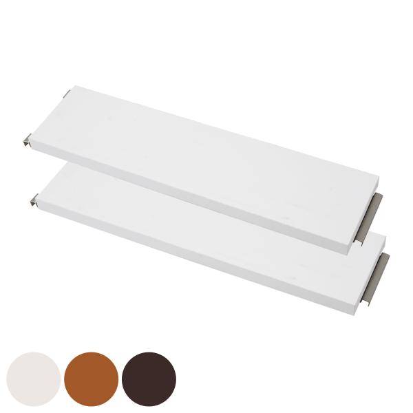 サイズ/約幅56×奥行14.5×高さ2.5cm※幅は金具を含む寸法です重量/約1kg内容量/同色2枚材質/プリント紙化粧繊維板種類/ホワイト、ナチュラル、ダークブラウン生産国/日本製耐荷重/10kg組立状態/お客様組立品●つっぱりスリムデス...