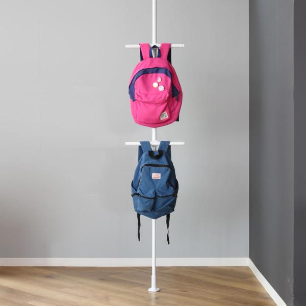 ●あらゆるスペースに設置できる縦つっぱり棒「tatecco（タテッコ）」の、リュックを浮かせる収納（ポール、まっすぐバー×2）です。●浮かせて収納できるので省スペースで、お掃除が楽ちんです。●天井と床に突っ張るだけで簡単に設置できます。●ポ...