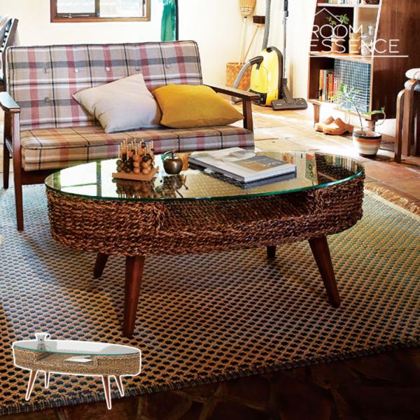 センターテーブル おしゃれ ガラス 収納 幅105 テーブル ディスプレイ ローテーブル 机 ソファ リビング 収納 アバカ 強化ガラス ガラス天板 NRT-415