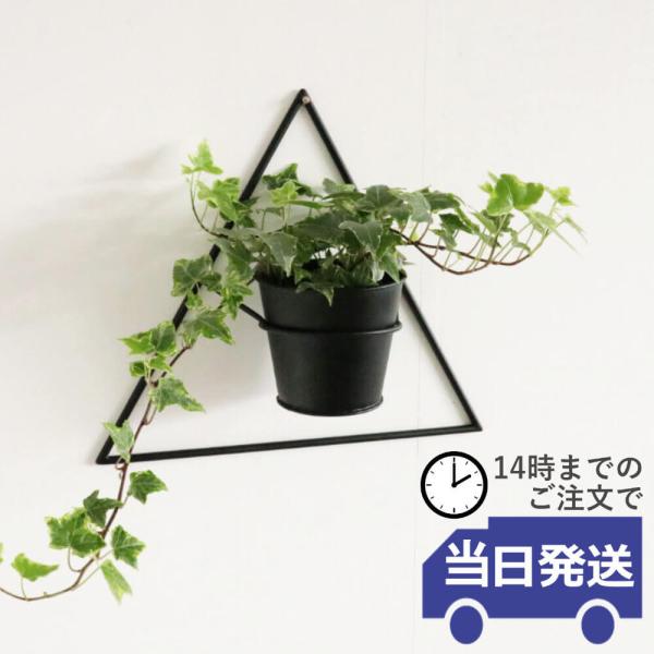 大きさ  幅30.5cm×高さ26.5cm×奥行11cmポットの大きさ　口径10cm×高さ9cm×底部幅7cm重さ　350g素材　アイアン品番　2308 TSF 003シンプルで小型の壁掛け鉢カバー。どんなお部屋にも似合うモダンなデザイン。...