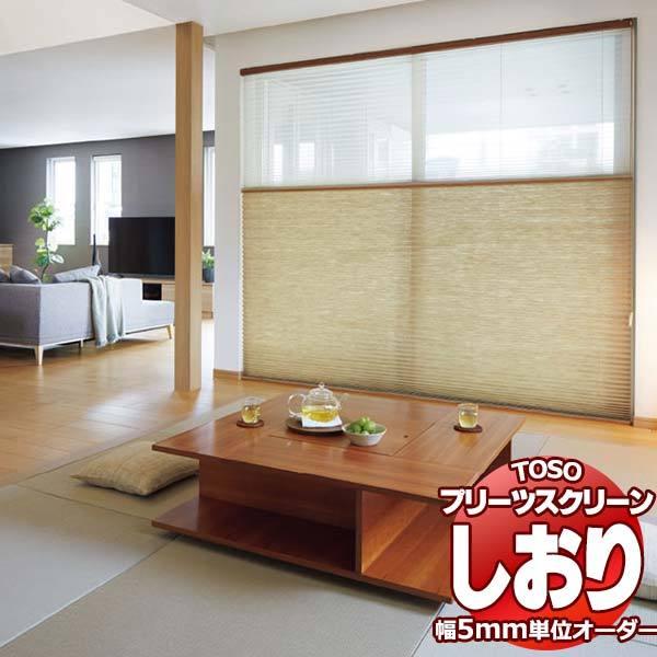 【製品名】TOSO プリーツスクリーン しおり25【タイプ】お部屋に合わせてスタイルを選ぶ。●シングルスタイル：スクリーン1枚のシングル使い。畳み上げた時にすっきり納まります。●ツインスタイル：厚地とシアー生地を組合わせて、調光と視線のコン...