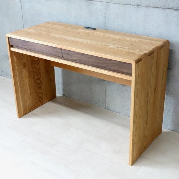 ■匠デザイン TK-013  結（YUI)105 デスク  ライト色　（ワゴンは別売りです）奥行を450ｍｍに設定し、リビング、書斎、寝室等、場所を選ばずにおけるコンパクトなデスクに仕上げました。無垢材と自然塗料にこだわった、安心安全の本格...