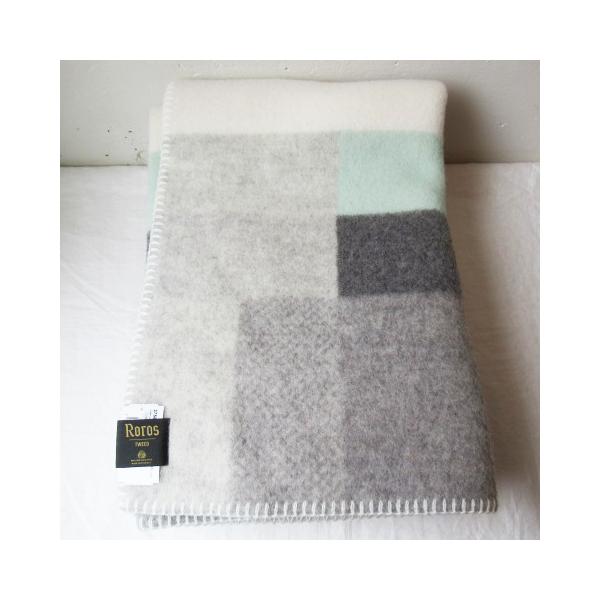 ROROS TWEED / ロロス　ツイード　ブランケットMIKKEL GRAY / ミッケル　グレー　130×200cm北欧 / ノルウェー / ウール / 羊毛 / 毛布 / 膝掛け / ひざかけ / ひざ掛け / クリスマス / 還暦祝い
