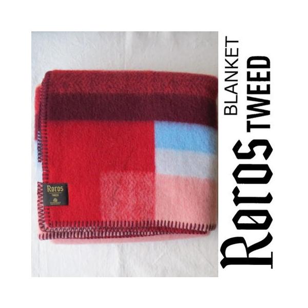 ROROS TWEED / ロロス　ツイード　ブランケットMIKKEL-MINI RED / ミッケル-ミニ　レッド　130×100cm北欧 / ノルウェー / ウール / 羊毛 / 毛布 / 膝掛け / ひざかけ / ひざ掛け / クリス...
