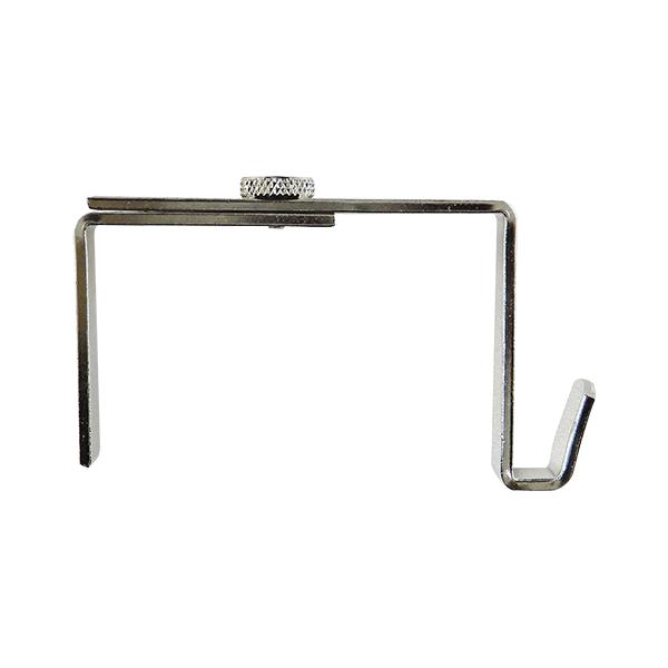 入数：1個本体サイズ：幅8×奥86×高43.5mm重量：40g耐荷重：5ｋｇ対応パーティション厚：20〜70mm＊壁厚が20mmから70mmまでのパーティションに使用できます。材質：鉄