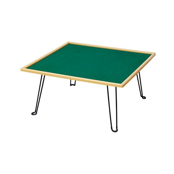 組み立て不要。麻雀専用座卓。入数：1台本体サイズ：幅670×奥670×高335mm重量：6200g材質：天板ベース＝アルボリック，枠部＝ＡＢＳ樹脂，脚部＝鉄