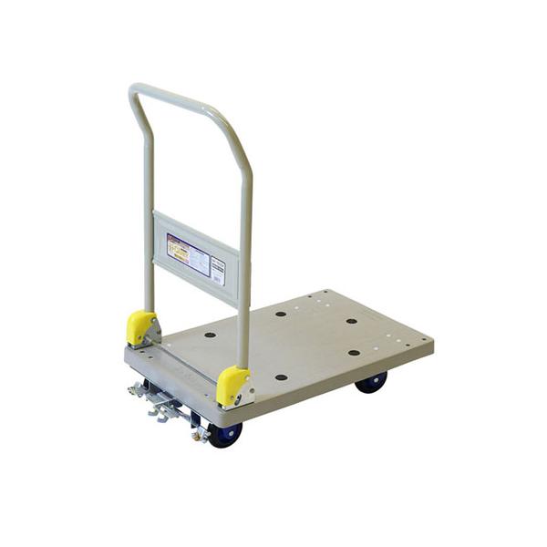 材質：本体＝ＰＰ、キャスター＝樹脂／ブタジエンゴム、ハンドル＝スチールブレーキ付