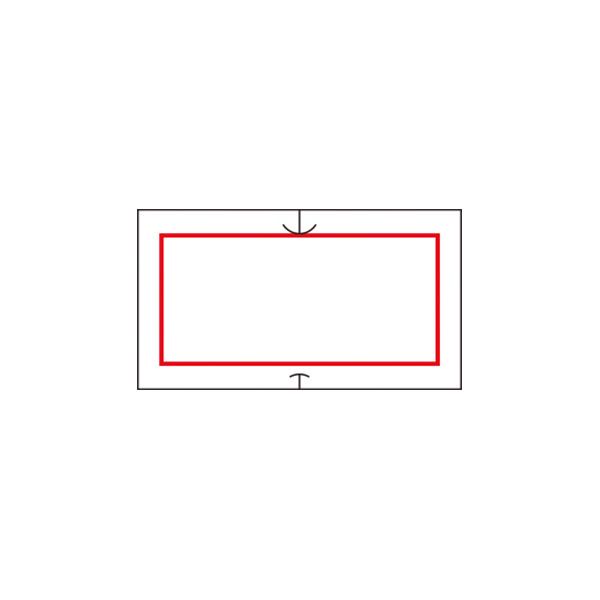 仕様：赤枠1巻入数：1000片1片寸法：縦12×横21.6mm