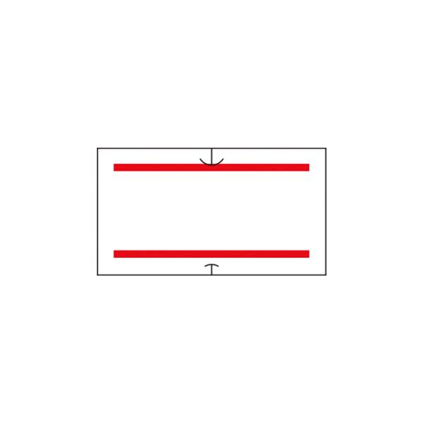 仕様：赤2本線1巻入数：1000片1片寸法：縦12×横21.6mm