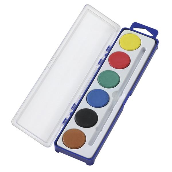 固形水彩絵具が6色になってさらにコンパクトに！持ち運びやすい固形水彩絵具です。赤・青・黄・緑・茶・黒の6色を収録しています。商品サイズ：223×60×15mmセット内容：本体のみ1個重量（ｇ）：80材質：顔料　水溶性樹脂1個包装形態：プチプ...