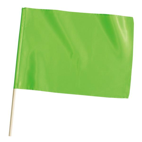手軽な大きさで振りやすいサテン製の中旗！光沢のあるサテン製カラーフラッグシリーズの中旗です。手軽な大きさで振りやすいフラッグです。運動会のダンスや集団行動、応援などで活躍するアイテムです。注意事項お使いのモニター設定、お部屋の照明等により実...