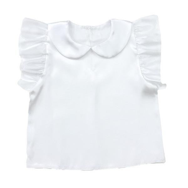 丸襟と背面ボタンがついたフリフリシャツ！かわいい襟付！背中はボタンで留められる！商品サイズ（単位mm)：190×220mm（着丈：400mm、身幅：380mm）セット内容：本体×11個重量（ｇ）：45材質：ポリエステル1個包装形態：袋入り包...