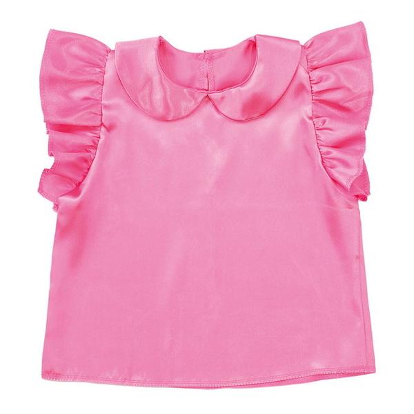 丸襟と背面ボタンがついたフリフリシャツ！かわいい襟付！背中はボタンで留められる！商品サイズ（単位mm)：190×220mm（着丈：400mm、身幅：380mm）セット内容：本体×11個重量（ｇ）：45材質：ポリエステル1個包装形態：袋入り包...