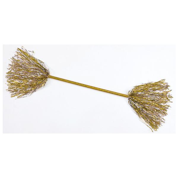 ポンポン付バトンで演技が華やかに！商品サイズ（単位mm)：460×250mmセット内容：本体のみ1個重量（ｇ）：35材質：ポンポン：PET、バトン：PVC包装形態：袋入り包装サイズ：W10×H80×D490mm販売単位：個本体色：ゴールドシ...