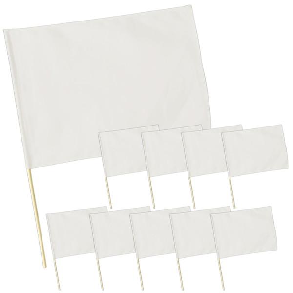 集団行動で映える大きなカラーフラッグ！ポリエステル製カラーフラッグシリーズの大旗です。持ち手の直径が12mmのタイプです。運動会のダンスや集団行動、応援などで活躍するアイテムです。お得な10本組なので、団体利用にもピッタリです。注意事項お使...