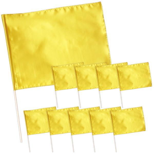 集団行動で映える大きなサテン製カラーフラッグ！光沢のあるサテン製カラーフラッグシリーズの大旗です。持ち手の直径が12mmのタイプです。運動会のダンスや集団行動、応援などで活躍するアイテムです。お得な10本組なので、団体利用にもピッタリです。...