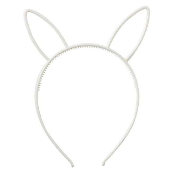 お遊戯会や運動会ダンスにぴったりな耳付きカチューシャ！細長いウサギの耳がついたカチューシャです。商品サイズ（単位mm)：200×150×6mmセット内容：本体のみ1個重量（g）：9材質：ABS1個梱包形態：袋入1個梱包サイズ（mm）：W6×...