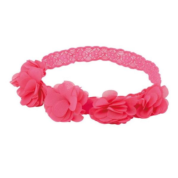ひらひら揺れてかわいい花のターバン！子ども用の可愛い花のターバンです。大きな花びらのフリル付。幼児〜小学生まで幅広く使えます。ソフトな肌触り。簡単にヘアアレンジが可能です。商品サイズ（単位mm)：約200×18mm（伸びていない状態）セット...