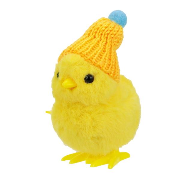 ぴょこぴょこ動く、ふわふわ癒しのひよこ！ふわふわ毛並みとニット帽がかわいいゼンマイ式のひよこです。ゼンマイを回すとぴょんぴょん動いて、見ているだけで癒されます。手のひらサイズで遊びやすく、子どもから大人まで楽しめるアイテムです。インテリアに...