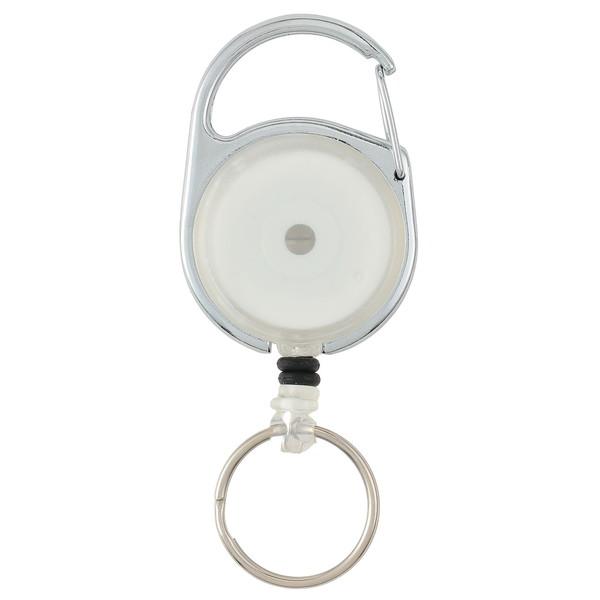 鍵もIDカードもスマート携帯！伸縮自在のリールキー！鍵やIDカードをスマートに携帯できる伸縮式リールキーです。伸縮コードで鍵やカードの出し入れがスムーズに行えます。カラビナ付きでバッグやベルトに簡単装着可能です。軽量設計でポケットやバッグに...