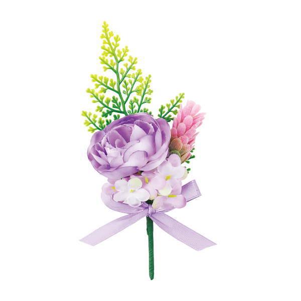 3種類の花を束ねてリボンをつけると、豪華で素敵なコサージュやブーケが作れます！簡単！豪華！※花の種類が写真と異なる場合があります。商品サイズ（単位mm)：完成サイズ約：150×80mmセット内容：花×3、植物×2、セロハン（白）×1、リボン...