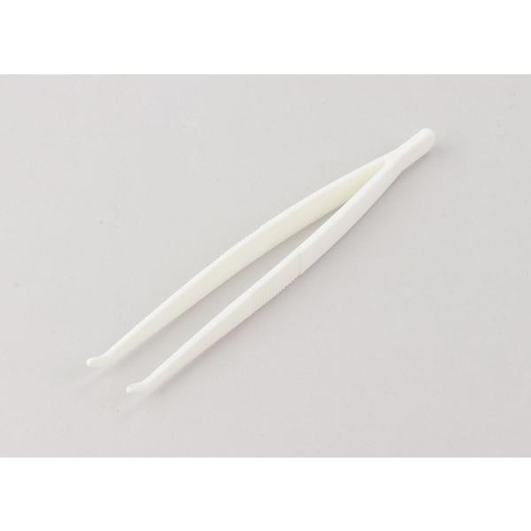 ABS製のピンセット先曲タイプ。商品サイズ（単位mm)：135×11×9mmセット内容：本体×11個重量（g）：1材質：ABS1個梱包形態：無1個梱包サイズ（mm）：W134×H10×D12販売単位：本生産国：中国ケースで購入の場合の入数：...