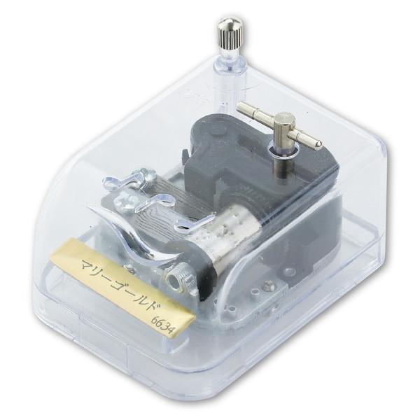 美しい音色を奏でるコンパクトオルゴール！あの話題曲「マリーゴールド」のオルゴールです。ゼンマイを巻くだけで美しいメロディーが響き、透明ケース越しにムーブメントの動きも楽しめます。小型で扱いやすく、木工や粘土作品と組み合わせたオリジナルクラフ...