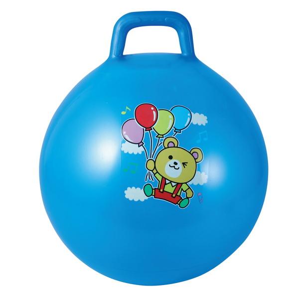 跳んで、遊んで、鍛える！ジャンプボール！カラフルでかわいいイラストのジャンプボールです。ジャンプしながら遊ぶことで、バランス感覚や体幹を自然に鍛えることができます。耐荷重100kgなので、多くの方に安心してお使いいただけます。取っ手付きで乗...
