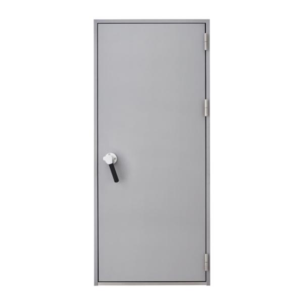 遮音性能の異なる2グレードG45遮音性能45dBを有したスチール製防音ドア有効開口寸法713.3mm扉表面：鋼板（JIS　G3313電気亜鉛めっき鋼板及び鋼帯）内部：特殊制振材　グラスウール充填仕上げ：錆止め塗装（最終仕上げは現場仕上げ）枠...