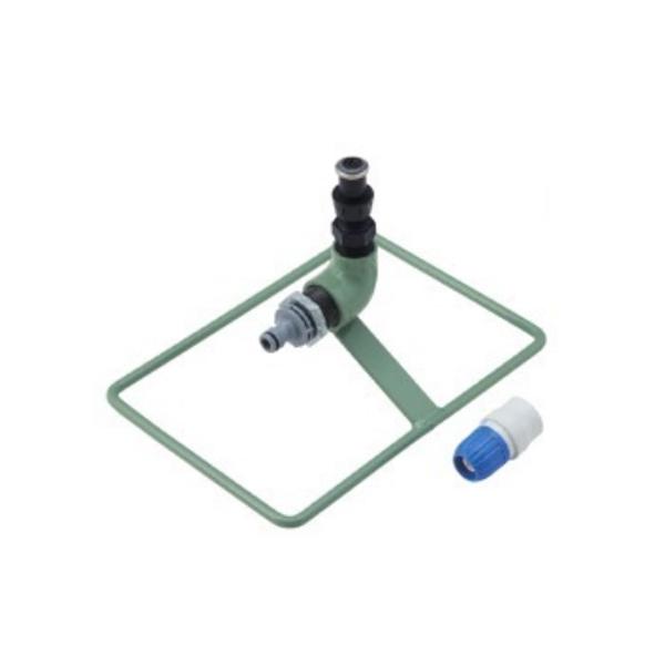 蛇口取付には一般蛇口用ホースを使用します。サイズ／幅21×奥行29×高さ19cm材質／スチール、樹脂放水角度／360°放水距離／直径8〜12m程度飛半径目安飛水圧：0.25Mpa、水量：2.69L／min、飛半径：4.0m／水圧：0.3Mp...