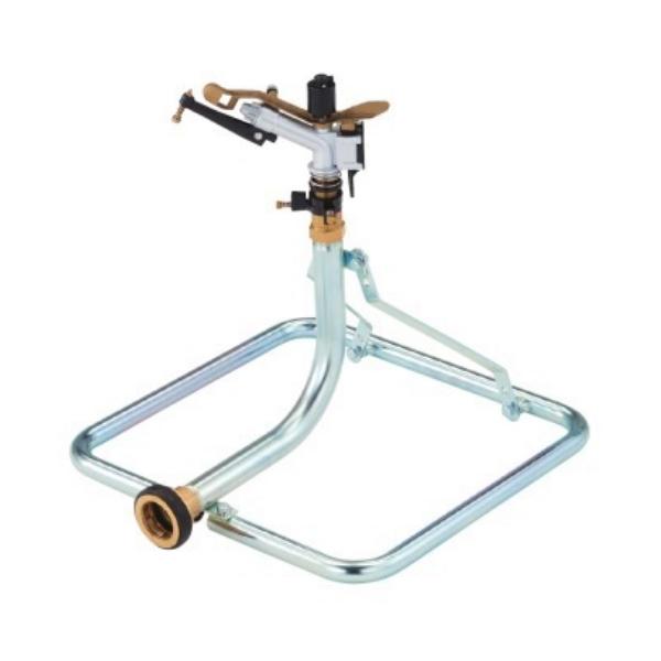 散水栓●散水範囲360°調整可能取付には散水栓用ホースを使用します。サイズ／幅53×奥行46×高さ47cm材質／真鍮、スチール、樹脂散水角度／範囲設定〜360°散水半径：12〜19m水圧：1.5〜4.0kg／平方cm、水量：37〜60L／分...