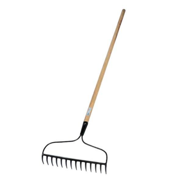 グラウンド整備用レーキサイズ（長さ×幅×高さ）：156×36.0×9.0cm自重：1.3kg・材質：刃：スチール、柄：木・日本製