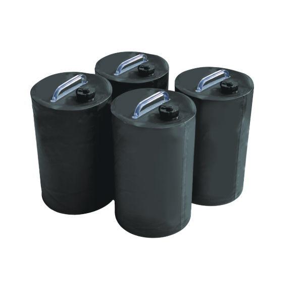 水を入れ、設営したテントの支柱にベルトで簡単に固定できる風対策品です。地面に杭を打ち込みできない場所でも使用でき便利です。現地で水を入れるから持ち運びが軽く手軽に風対策折りたためるので収納がコンパクト！鉄製の重りよりリーズナブル！※使用後は...