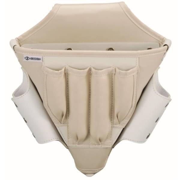 軽くて丈夫、耐水性・耐候性に優れたEVA樹脂で表面を保護した腰袋です。艶消しアイボリー。。