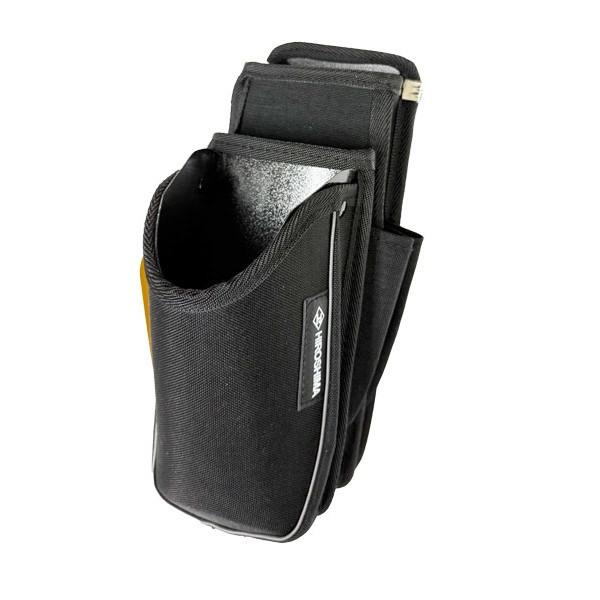 強度・耐久性に優れたCORDURA(R)素材を使用した腰袋です。定規が2本、サンダー入れがひとつに。巾11×高さ26×奥行15cm